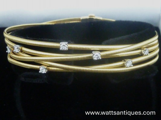 Watt's Antiques :: MARCO BICEGO 18K DIAMOND BRACELET