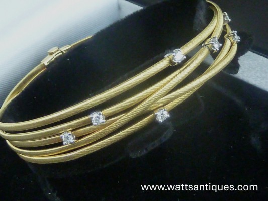 Watt's Antiques :: MARCO BICEGO 18K DIAMOND BRACELET