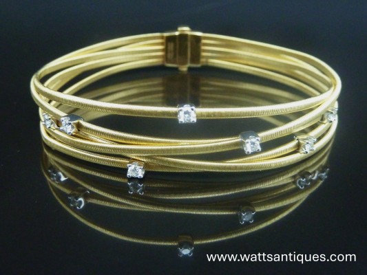Watt's Antiques :: MARCO BICEGO 18K DIAMOND BRACELET
