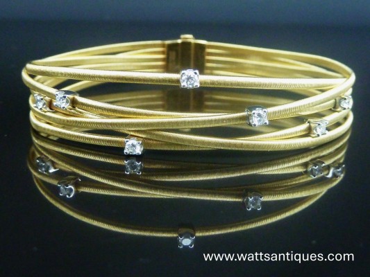 Watt's Antiques :: MARCO BICEGO 18K DIAMOND BRACELET