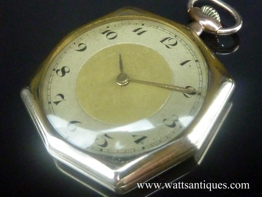 Watt's Antiques :: OCTAGONAL POCKET WATCH